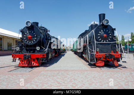 Old black steam locomotive FD20-2560 in the Kharkіv Railway Museum ...