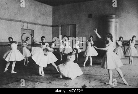 A Russian photograph depicting a class at the Imperial Ballet School ...