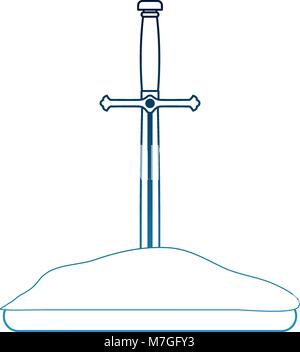 Sword in ground vector illustration graphic design Stock Vector Image ...