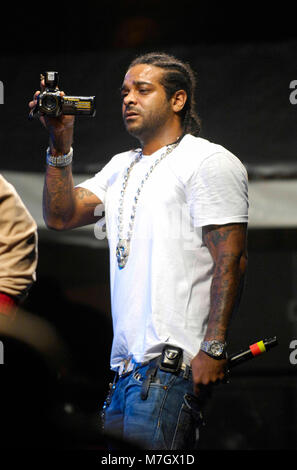 Rapper Jim Jones of Dipset performs at the This is 50 Festival at ...