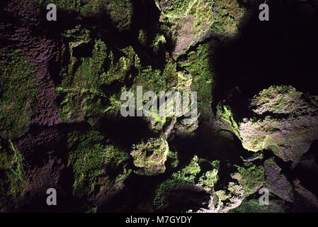 Gruta do Carvao lava tube cave. Sao Miguel island, Azores islands ...