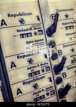 Vintage U.S. Voting Machine Stock Photo - Alamy