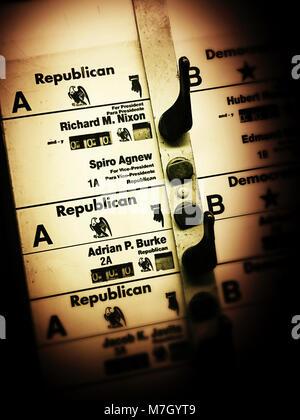 Vintage U.S. Voting Machine Stock Photo - Alamy