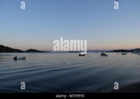 sunset on Skiathos island Stock Photo - Alamy