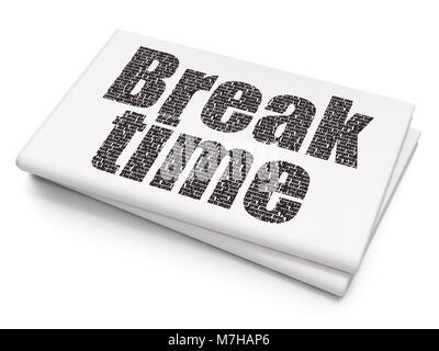 Timeline concept: Break Time on Torn Paper background Stock Photo - Alamy