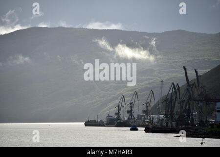A ship in the Magadan port Stock Photo - Alamy