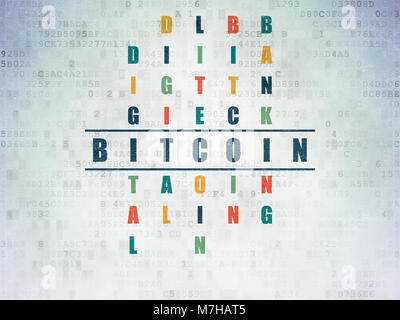 Cryptocurrency concept: Bitcoin in Crossword Puzzle Stock Photo - Alamy