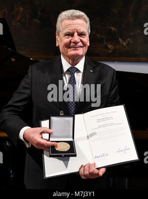Freiburg, Germany. 11th March, 2018. Former German president Joachim ...