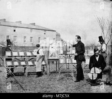 The 'studio' of W H Fox Talbot at Reading : he is the figure standing ...