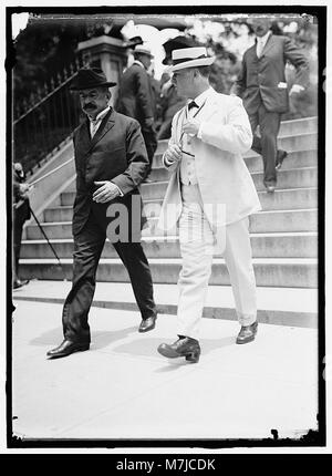 A photograph featuring Secretary of the Navy Josephus Daniels and Mayor ...