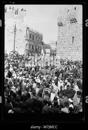 Photograph from 1937 showing Neby Mousa (Nebi Musa), a religious shrine ...
