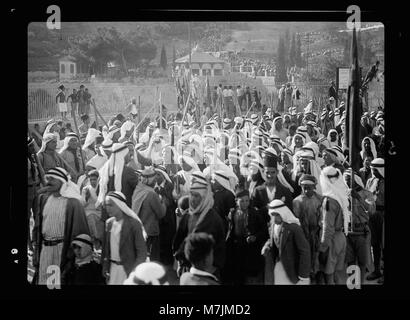 A photograph from 1937 showing Neby Mousa (Nebi Musa), a religious ...