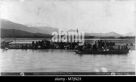Potlatch dance on Chilkat River, Alaska Stock Photo - Alamy