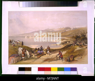 A historical photograph of Sidon, an ancient city in Lebanon ...