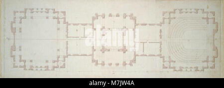 A detailed floor plan of the United States Capitol, showing its ...