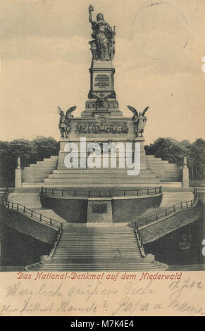The Nationaldenkmal in Niederwald, Hessen, Germany, commemorates the ...