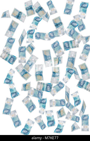 concept image of british banknotes / currency falling Stock Photo ...