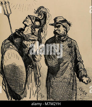 A compilation of satirical illustrations from 'Le Charivari' in 1871 ...