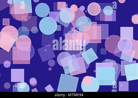 Random circle, square & rectangle shape, digital generative art for ...