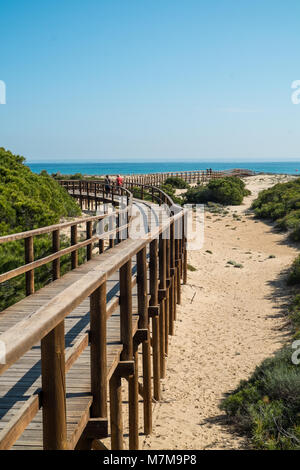 Idyllic Carabassi beach on sunny Costa Blanca, Alicante, Spain Stock ...