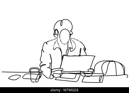 Sketch Computer PC Laptop Doodle Outline Vector Illustration Drawing ...