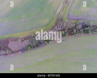 An aerial view of the Kent village of Eccles and surrounding ...