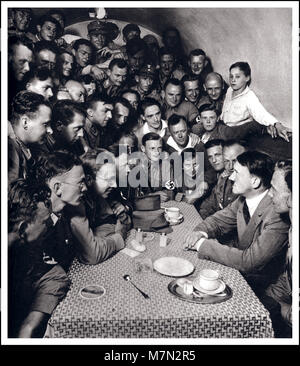 The Hitler Youth 1930's young men in uniform meeting Hitler pre-war at ...