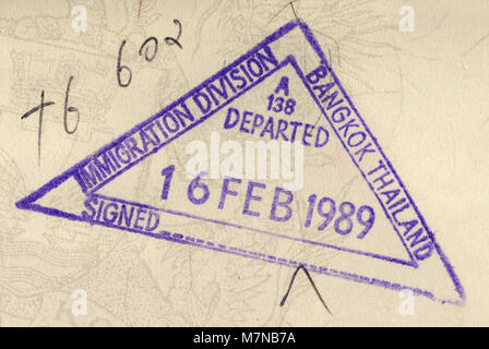 Thailand Passport stamp Stock Photo - Alamy