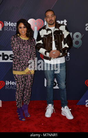 LOS ANGELES - MAR 5: Angela Yee, DJ Envy at the 2017 iHeart Music ...
