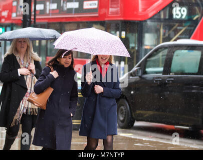 Oxford St London,UK,12th March 2018,Dull, wet and miserable Day in ...