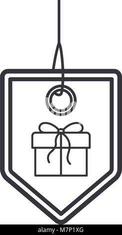 giftbox present hanging icon vector illustration design Stock Vector ...