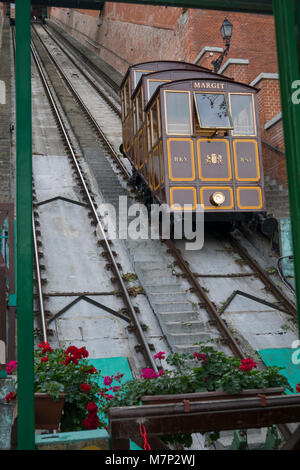 Castle Hill Funicular with its old wooden cabins is one of the main ...