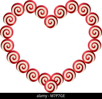 frame with sweet candies isolated icon vector illustration design Stock ...