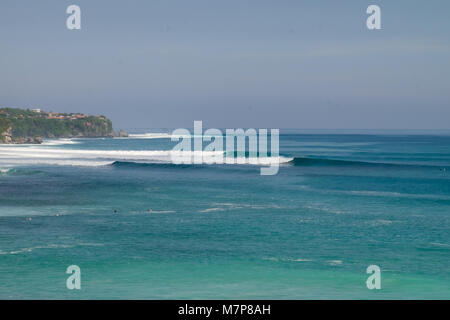 Beautiful line of waves setup in Bukit, Bali Indonesia Stock Photo - Alamy
