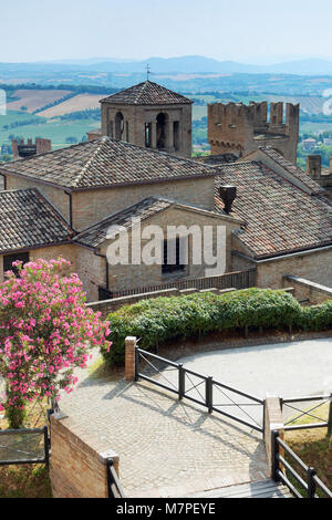 Gradara, Italy - June 16, 2017: Interior of Gradara castle. The castle ...