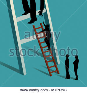 Businessman helping someone up ladder Stock Photo: 28813815 - Alamy