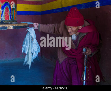 Portraite of Ladakhi woman during the Ladakh Festival in Leh India ...