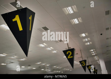 Baggage reclaim at HM UK Border Agency, Manchester Airport Stock Photo ...