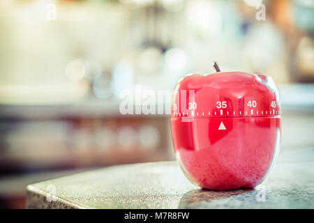 0 Minutes - 1 Hour - Red Kitchen Egg Timer In Apple Shape On Countertop ...