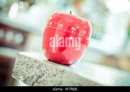 0 Minutes - 1 Hour - Red Kitchen Egg Timer In Apple Shape On Countertop ...