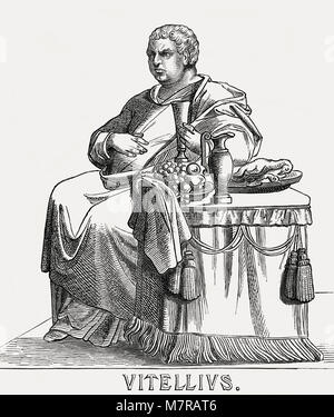 Vitellius Caesar (15-69) - Roman emperor - murdered Stock Photo - Alamy