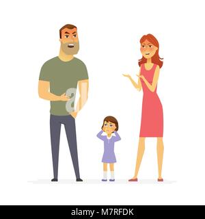Family argument - cartoon people character isolated illustration on ...