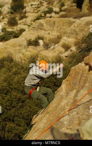 Boy Scouts seen repelling Stock Photo - Alamy