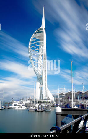 Ship mast & spinnaker tower Stock Photo - Alamy