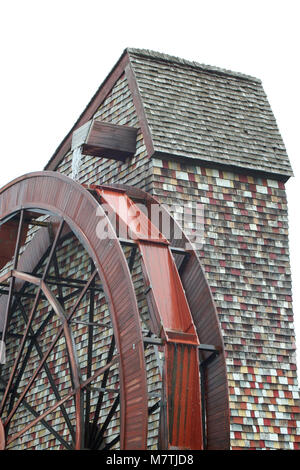 Isolated Giant water wheel for a old mill Stock Photo - Alamy