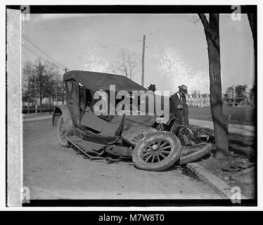 An image documenting the aftermath of an auto accident, showing the ...