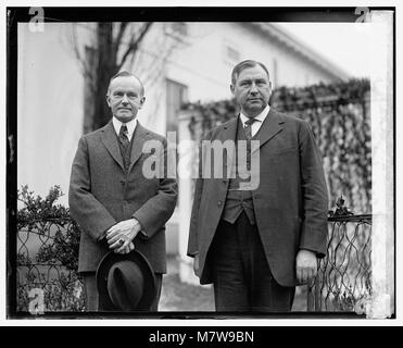 This historical photograph features President Calvin Coolidge and his ...