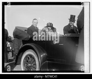 This photograph captures President Calvin Coolidge visiting Howard ...