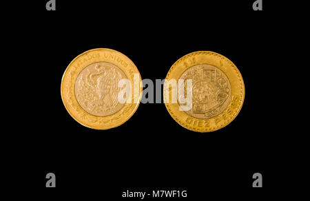 Mexican ten pesos coin Stock Photo - Alamy