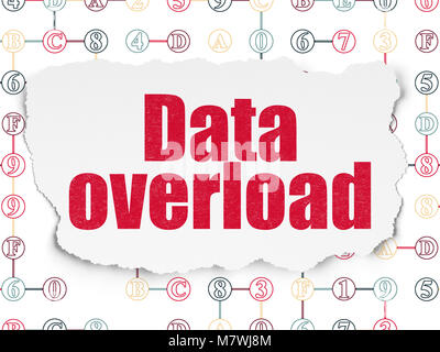 Data concept: Data Overload on Torn Paper background Stock Photo - Alamy